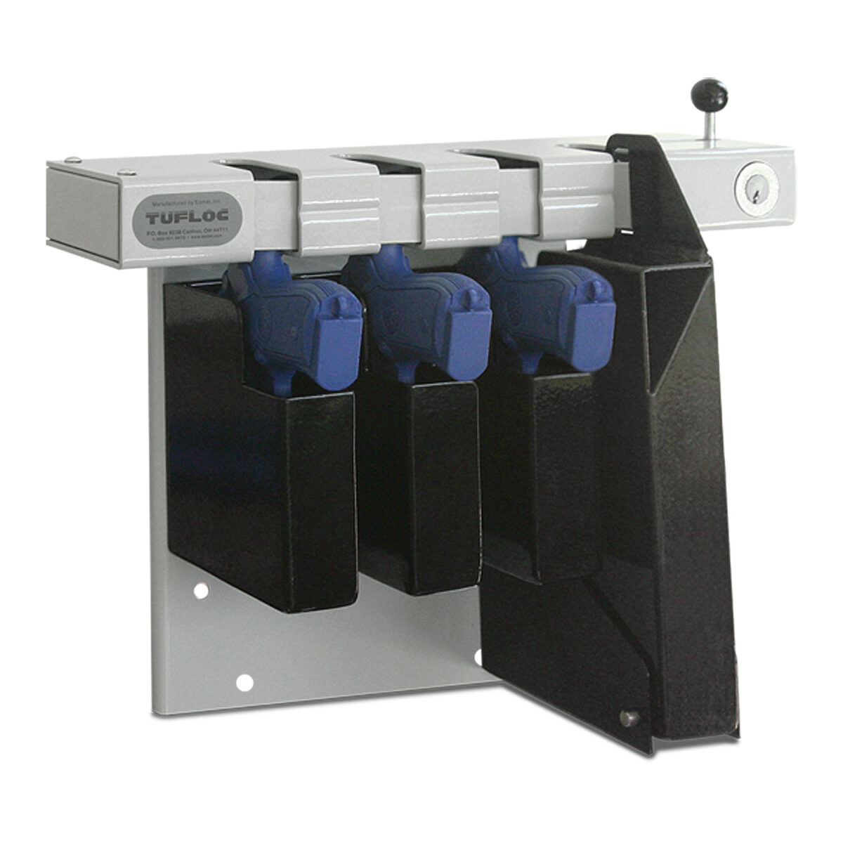 Locking 4-Slot Handgun Rack, Wall Mount